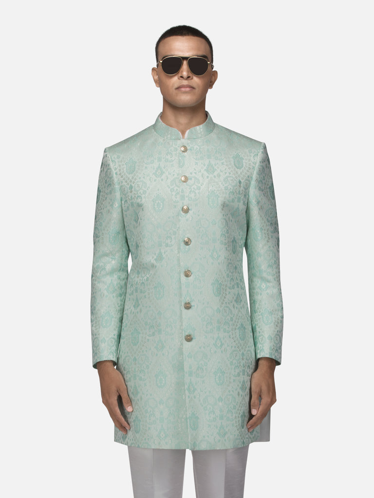 Mint Green Rajputana Sherwani – Suigarh
