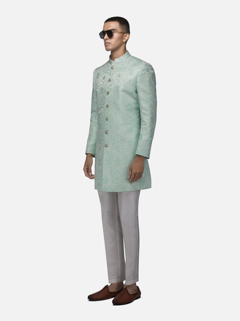 Mint Green Rajputana Sherwani – Suigarh