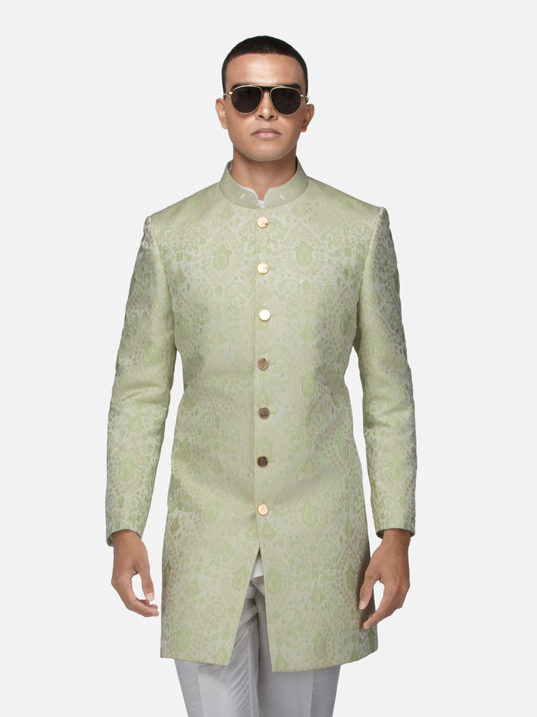 Mint Green Rajputana Sherwani – Suigarh