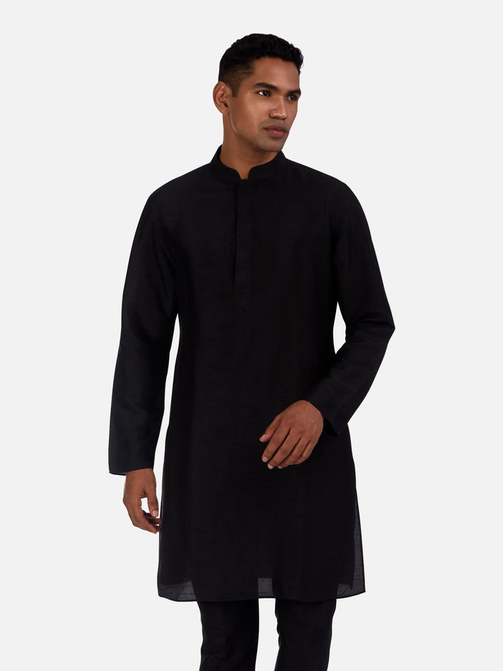 Black Short Kurta with Trouser Set – Suigarh